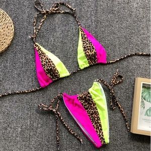 Swim | Leopard String Slide Triangle Brazilian Bikini Set | Poshmark